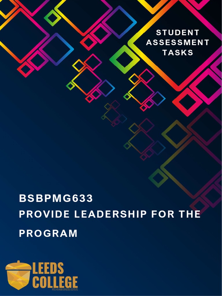 BSBPMG633 Leadership Assessment Guide | PDF | Plagiarism | Risk Management