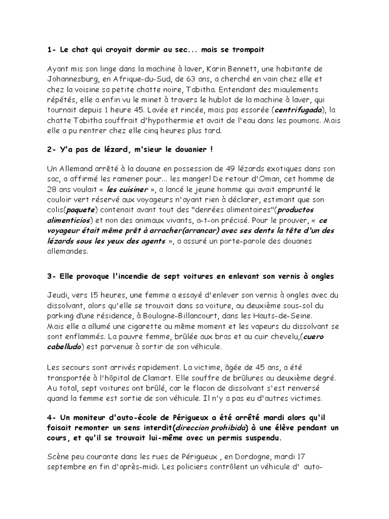 Faits divers insolites en France | PDF