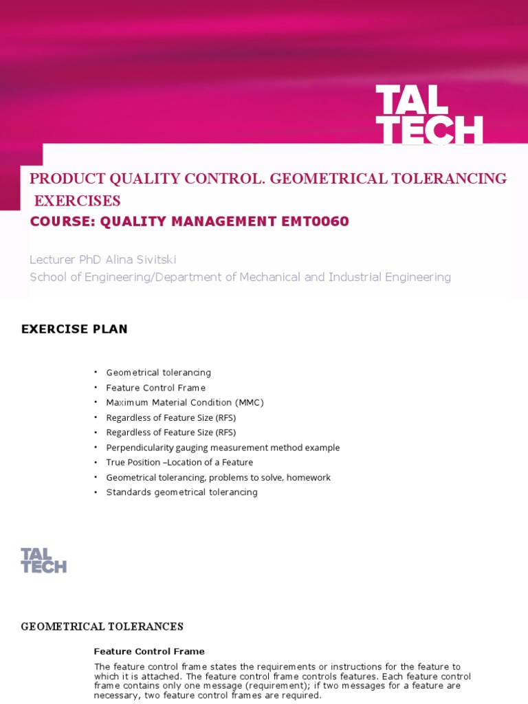 Engineering Tolerancing Guide | PDF | Engineering Tolerance ...