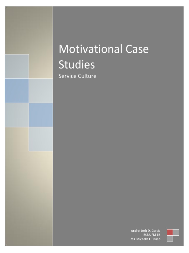 Motivation Case Studies | PDF | Motivation | Motivational