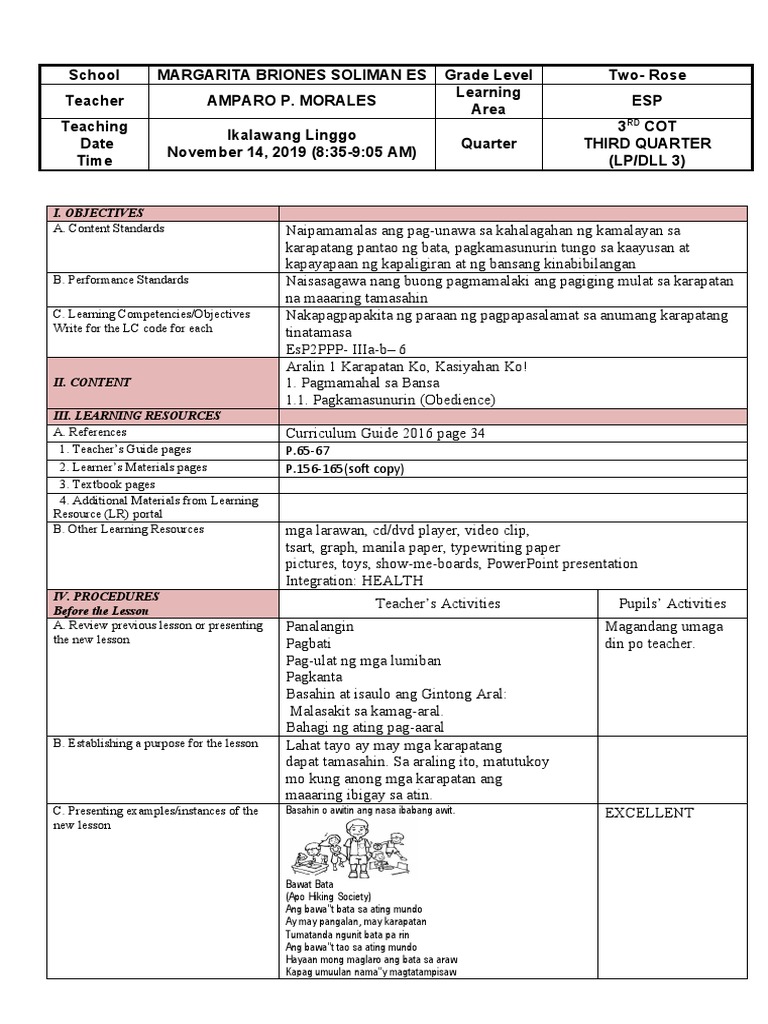 2COT DLP 3Q ESP WK 2AMPY GRADE 2 | PDF
