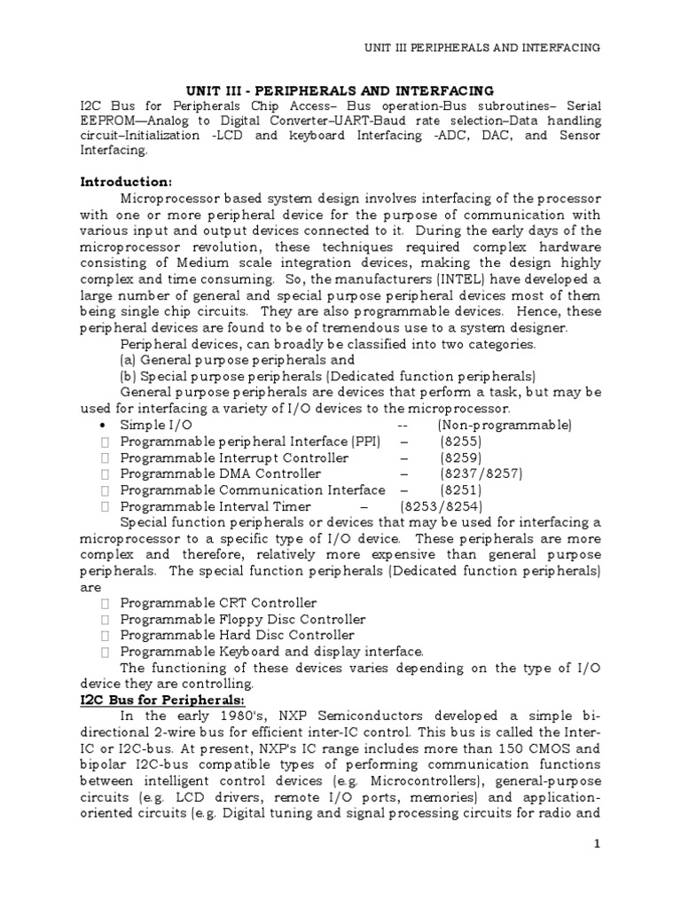 unit 3 | PDF | Microcontroller | Electronic Engineering