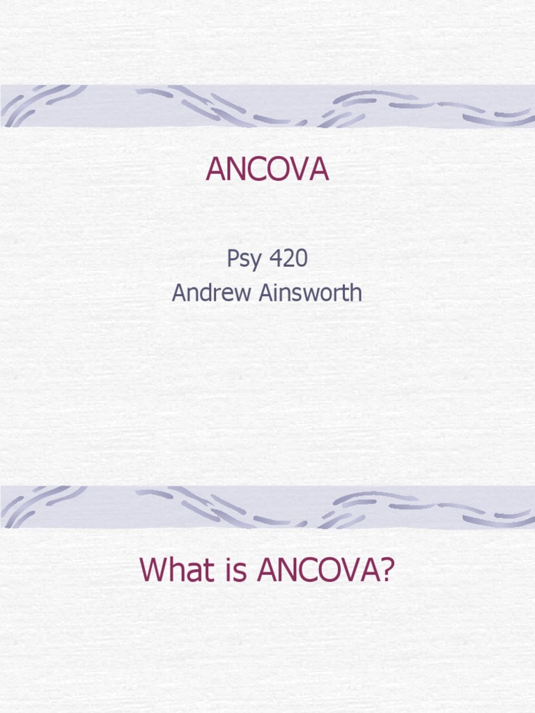 Understanding ANCOVA | PDF | Analysis Of Covariance | Multivariate ...