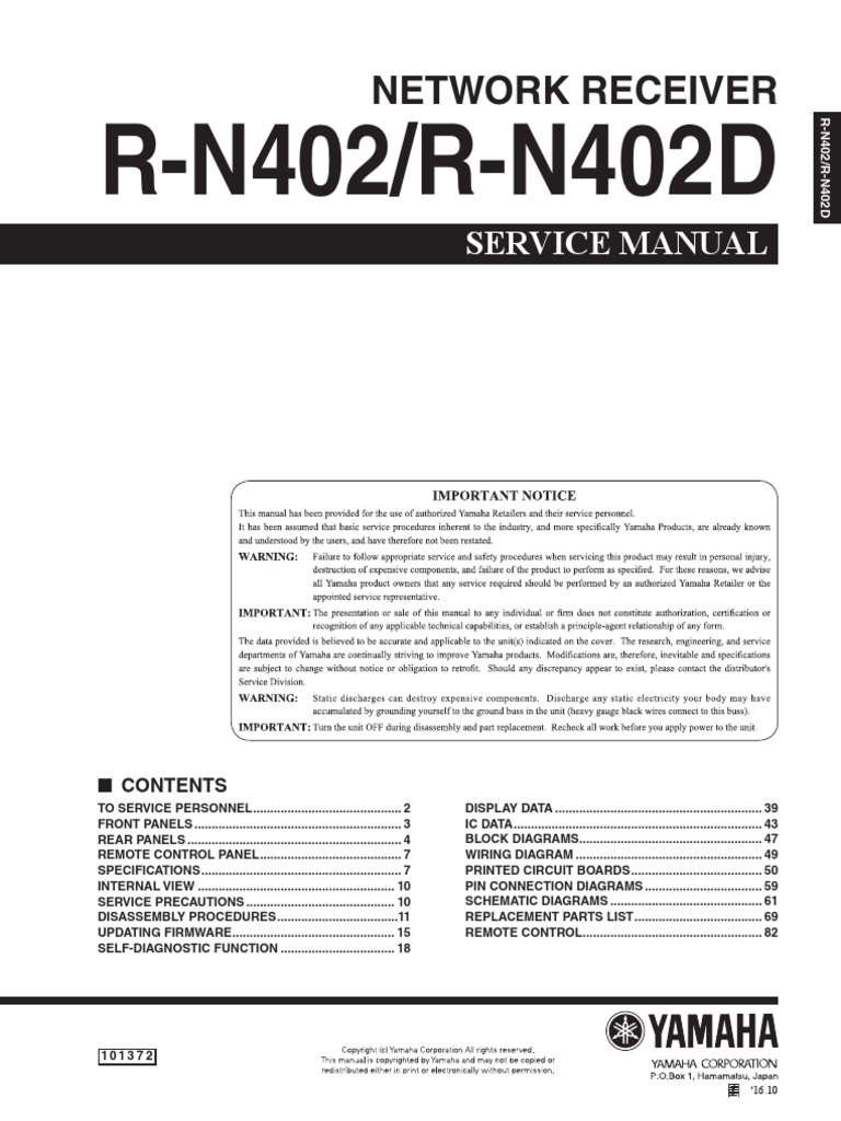 Yamaha R-N402 (D) | PDF | I Phone | Ios