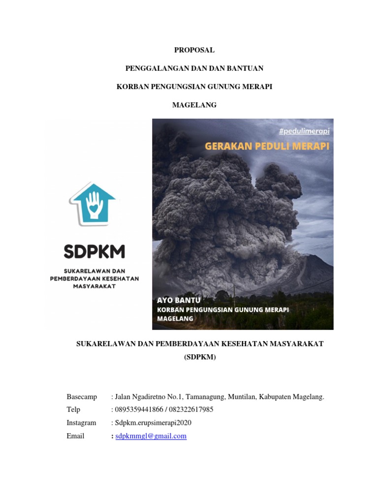 Proposal Erupsi Merapi 2020 | PDF