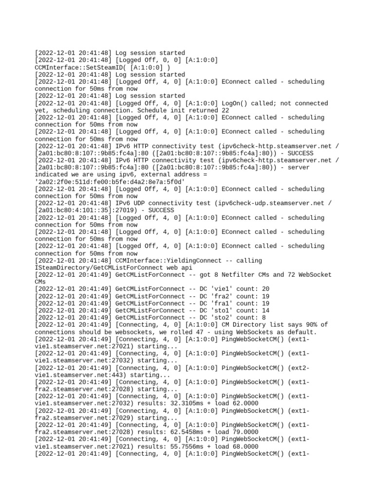 Connection Log 27015 | PDF | Hypertext Transfer Protocol | I Pv6