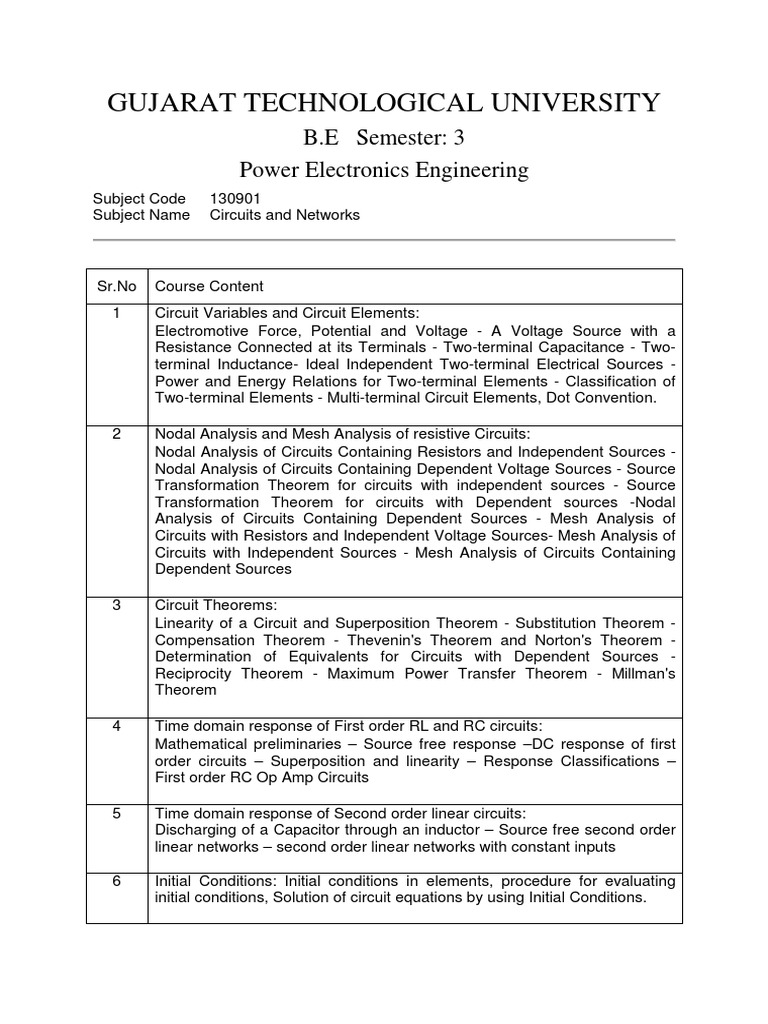 Circuits and Networks | Download Free PDF | Electrical Network | Computer Engineering