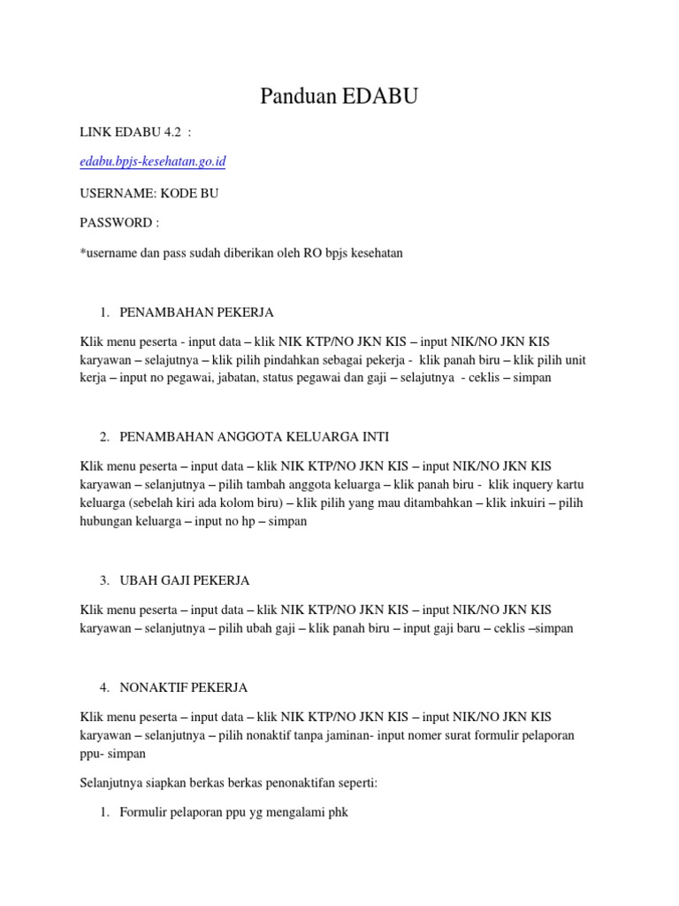 Panduan Edabu 4.2 Terbaru | PDF