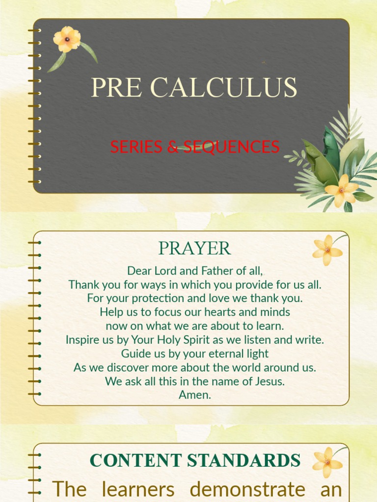 Pre Calculus Sequences Series | PDF | Sequence | Summation