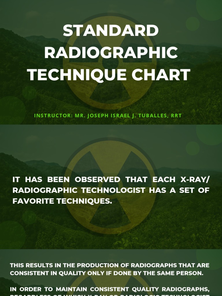 Standard Radiographic Technique Chart | PDF | Radiography | X Ray