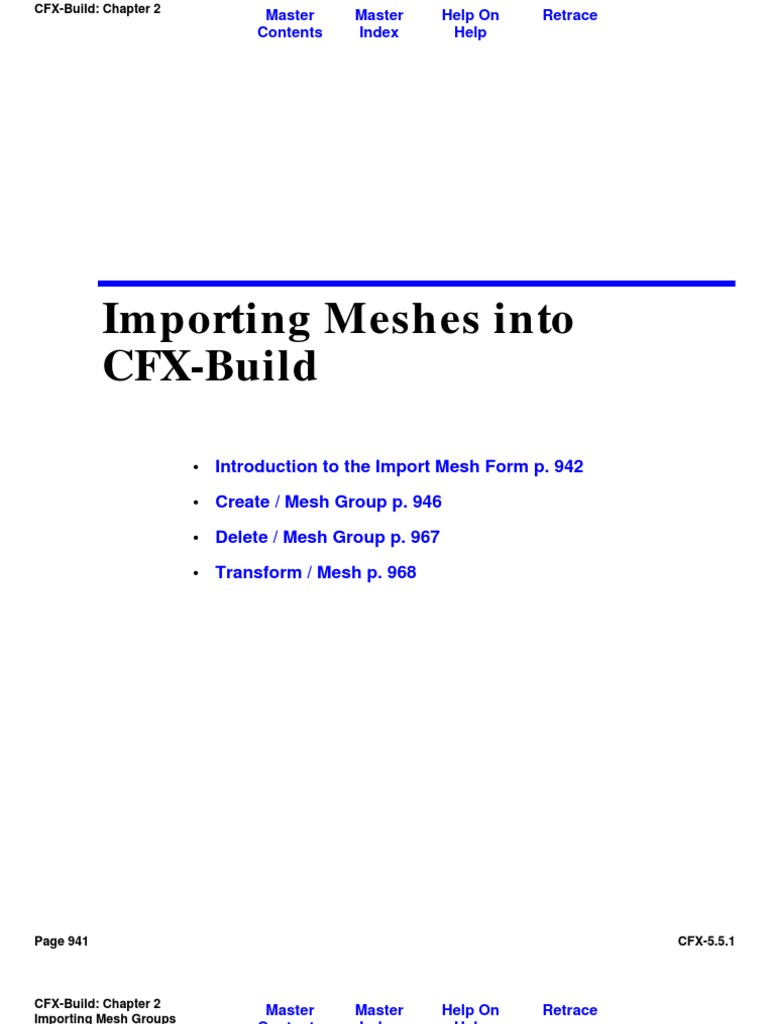 Importing Meshes in CFX-Build 5.5.1 | PDF | Coordinate System ...