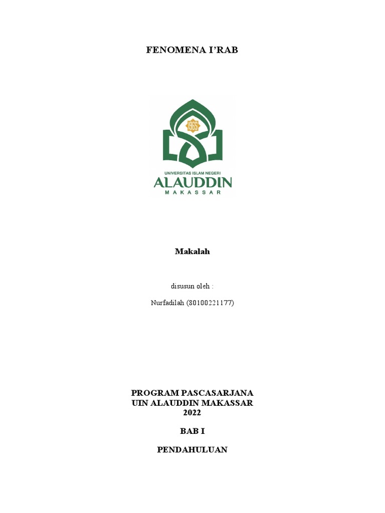 Fenomena I'rab | PDF