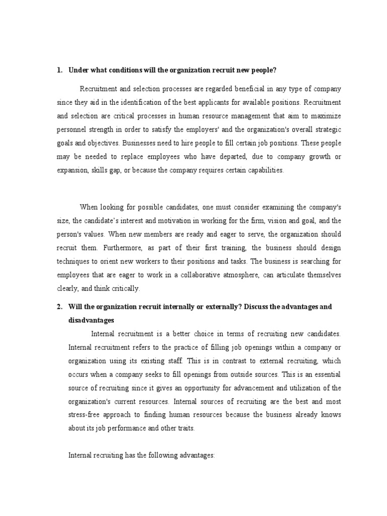 Assignment 4 - Recruitment | PDF | Recruitment | Employment