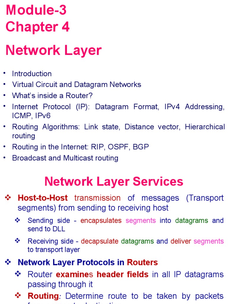 18CS52 Module 3 | PDF | Routing | Internet Protocols