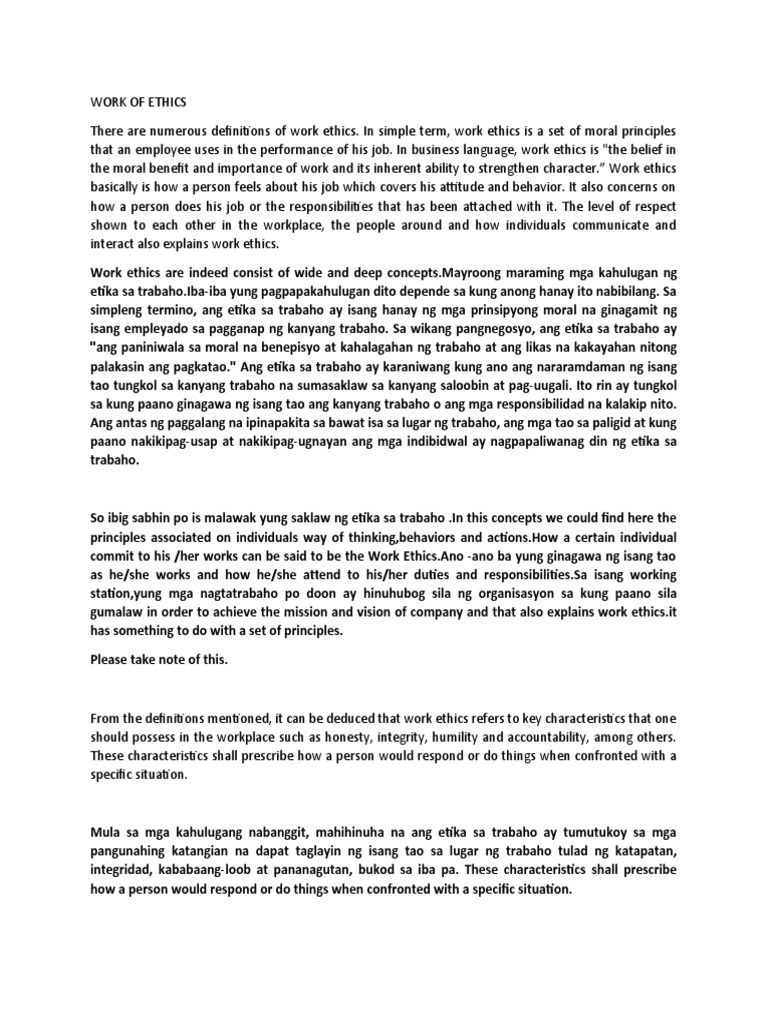 Work of Ethics | PDF | Social Institutions | Applied Ethics