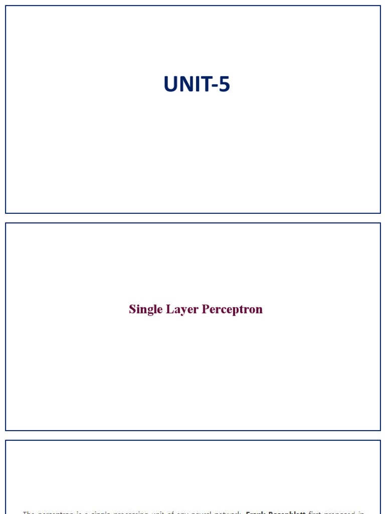 Single and Multi-Layer Perceptrons | PDF | Artificial Neural Network | Cognitive Science