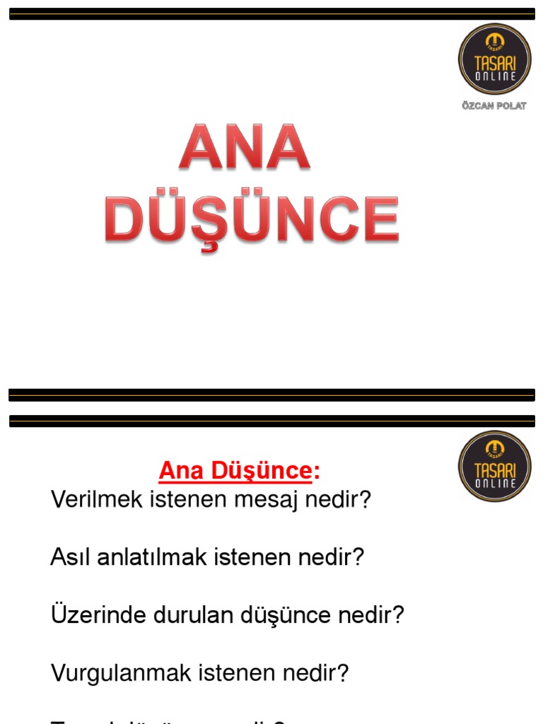 Ana Düşünce | PDF