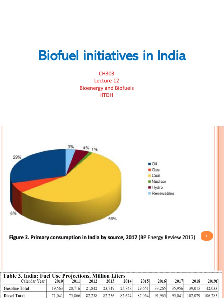 Bioenergy and Biofuels - CH303 - L12 and L13 - NM | PDF | Biofuel | Plastic