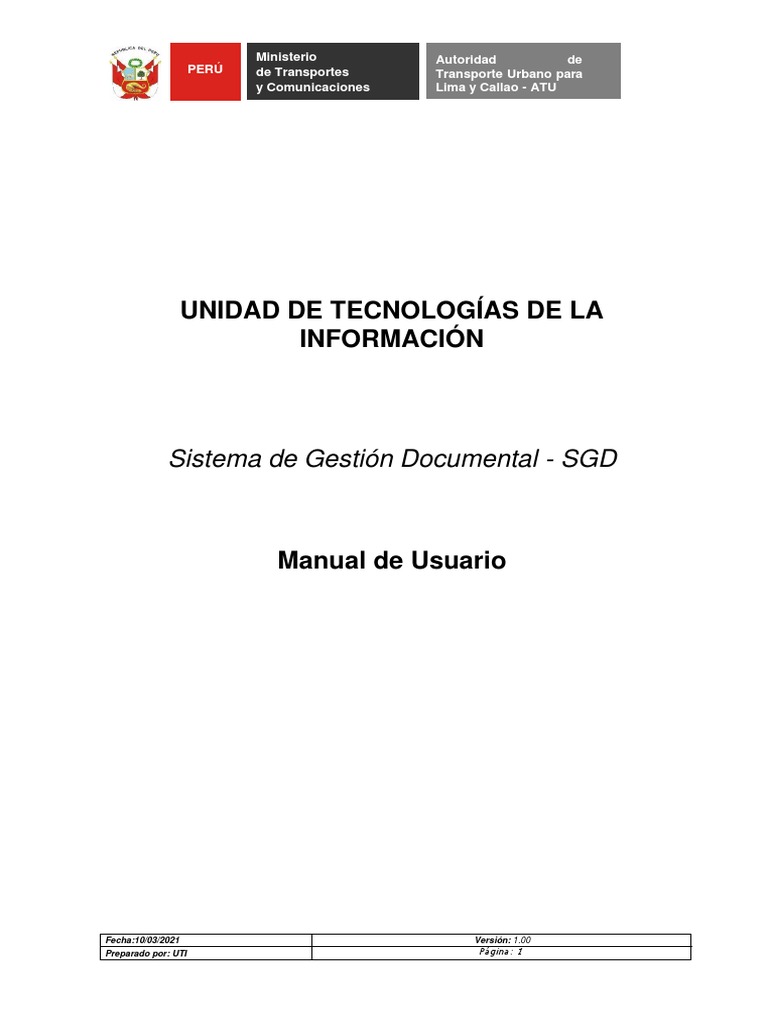 Manual - de - Usuario SGD | PDF | Archivo de computadora | Ventana (informática)
