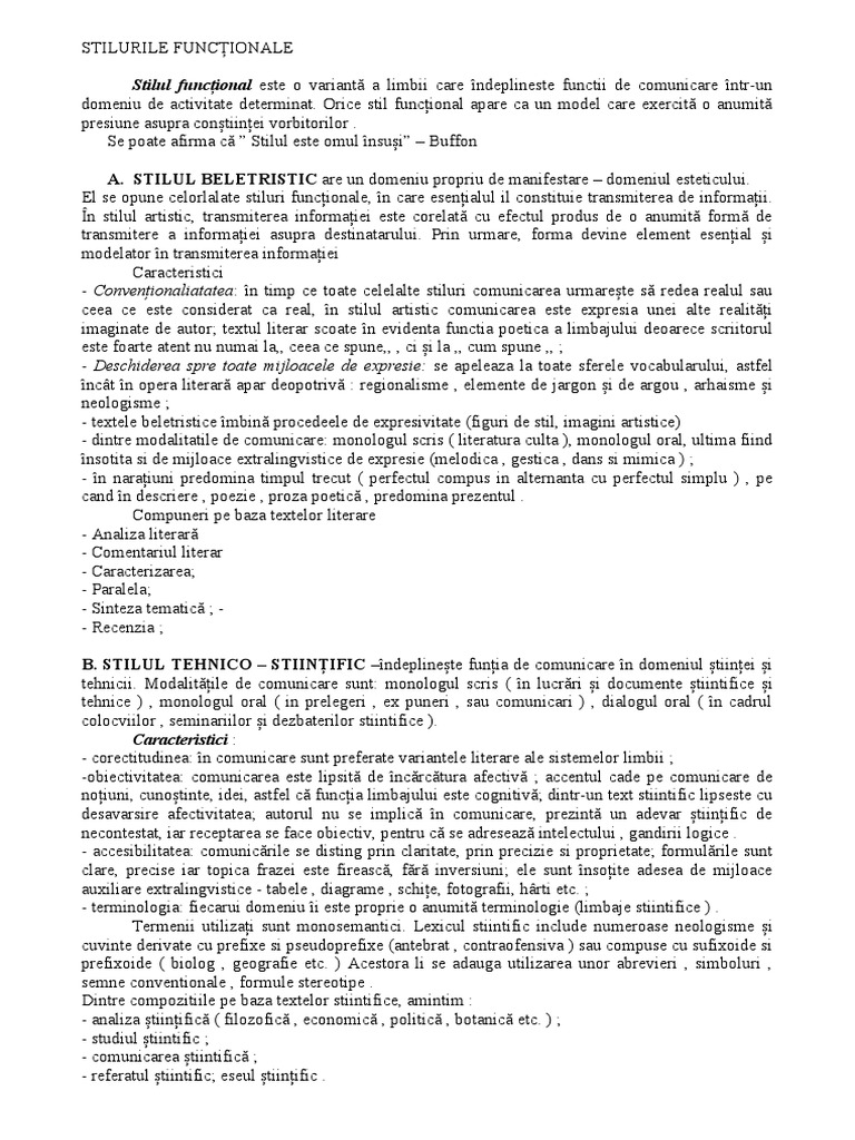 Stiluri Funcționale | PDF