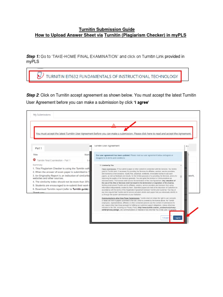 Turnitin Guide Final Examination | PDF