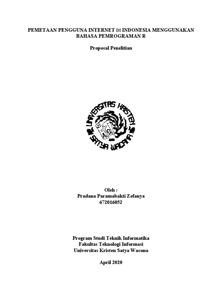 Proposal Penelitian TA1 (672016052) | PDF