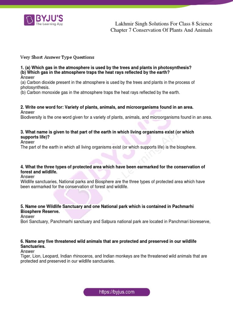 Lakhmir Singh Solutions For Class 8 Science Chapter 7 | PDF | Soil ...