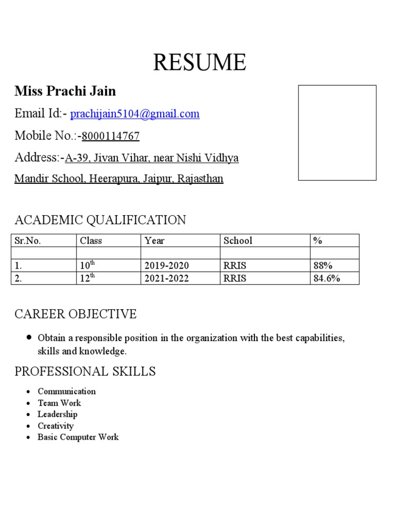 Resume Prachi | PDF