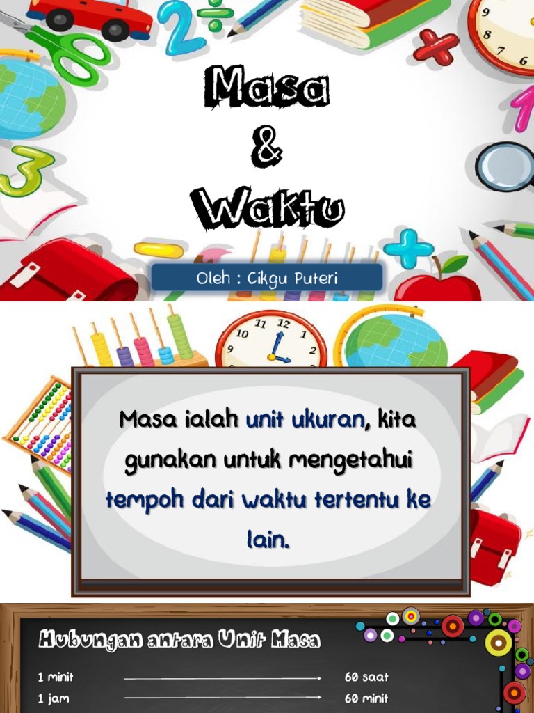 Latihan Masa dan Waktu Tahun 1 | PDF | Metode & Bahan Ajar