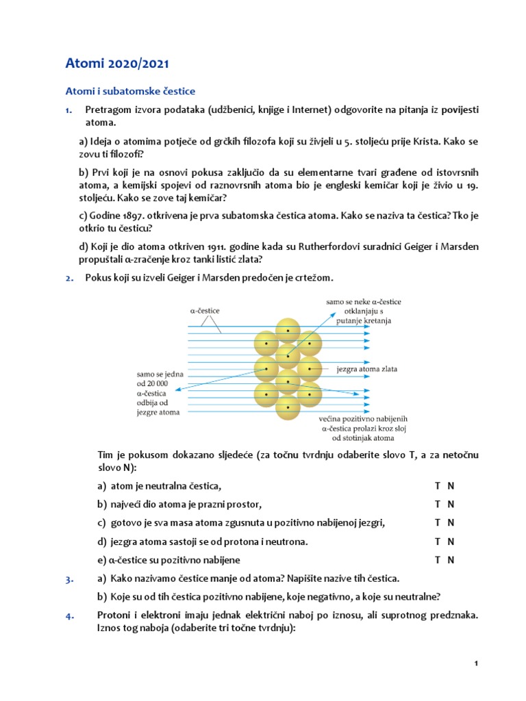 Atomi 1 Raz. - Po Novom Kurikulumu | PDF