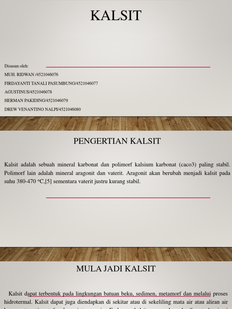 Kalsit: Mineral, Potensi, dan Kegunaan | PDF | Teknologi & Rekayasa