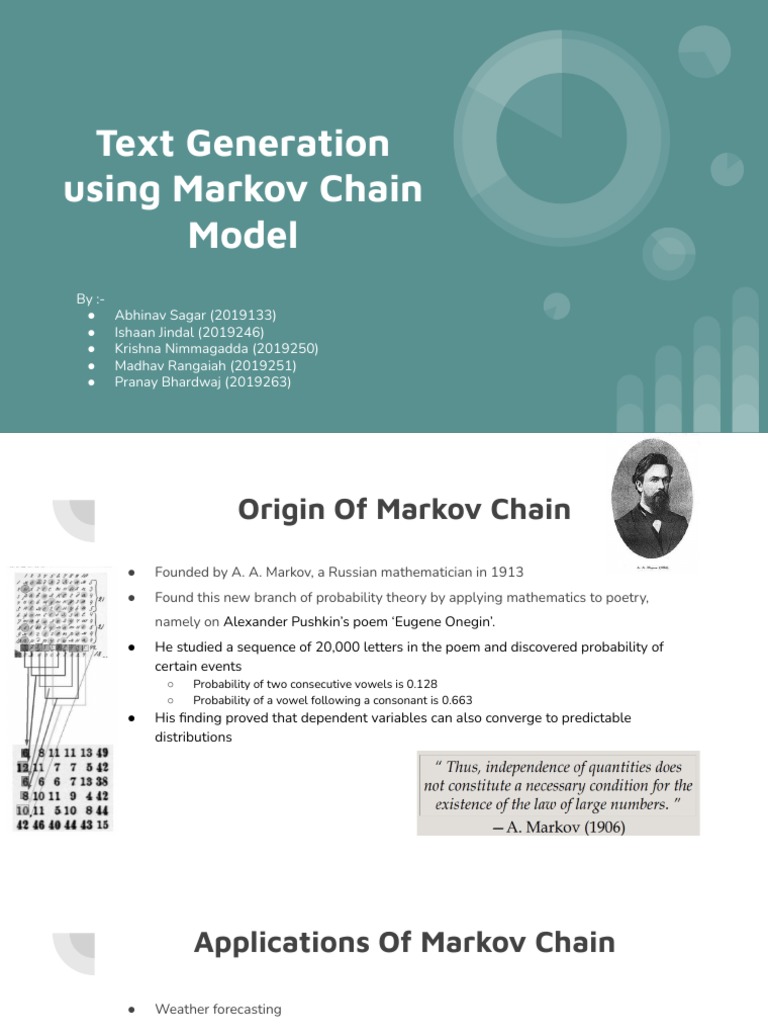 Text Generation Using Markov Chain | PDF | Markov Chain | Computing Text Generation Using Markov Chain | PDF | Markov Chain | Computing