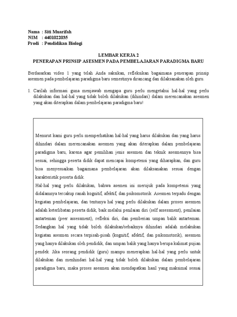 Eksplorasi Konsep LK 2 Topik Asesmen | PDF