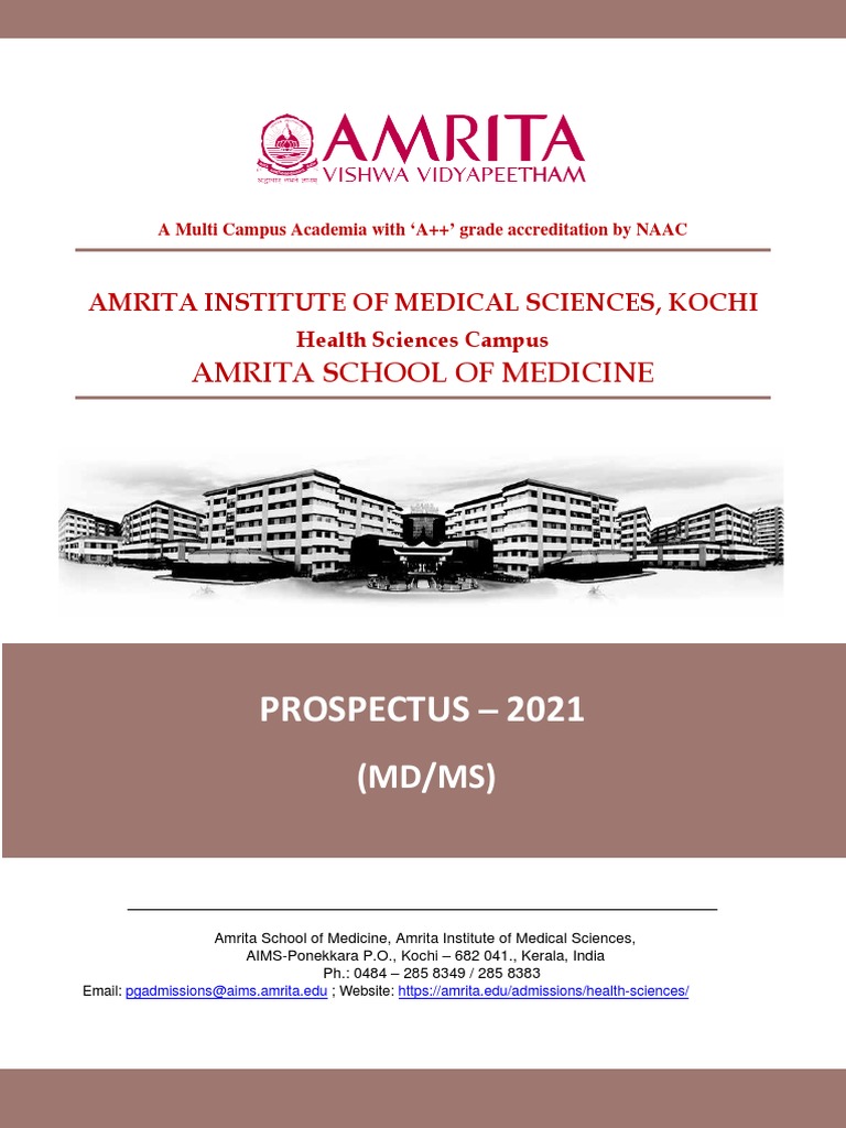 Prospectus 2021 MD Ms | Download Free PDF | Doctor Of Medicine ...