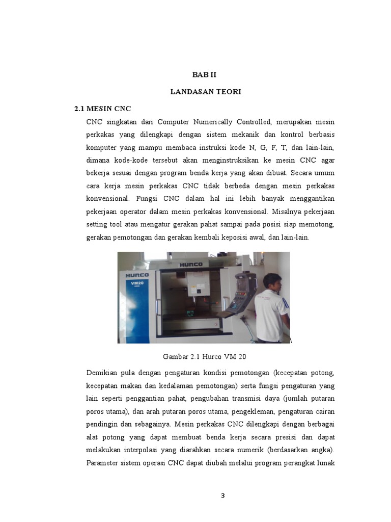 Bab 2 Landasan Teori CNC | PDF