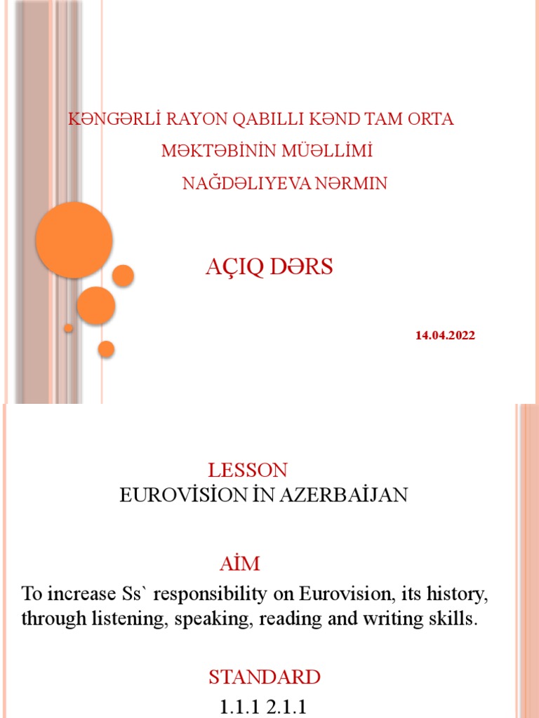 Eurovision Lesson Plan Overview | PDF