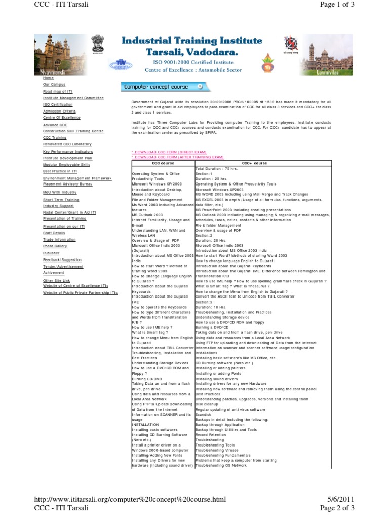 CCC+ Syllbus | PDF | Microsoft Office | Computer Security