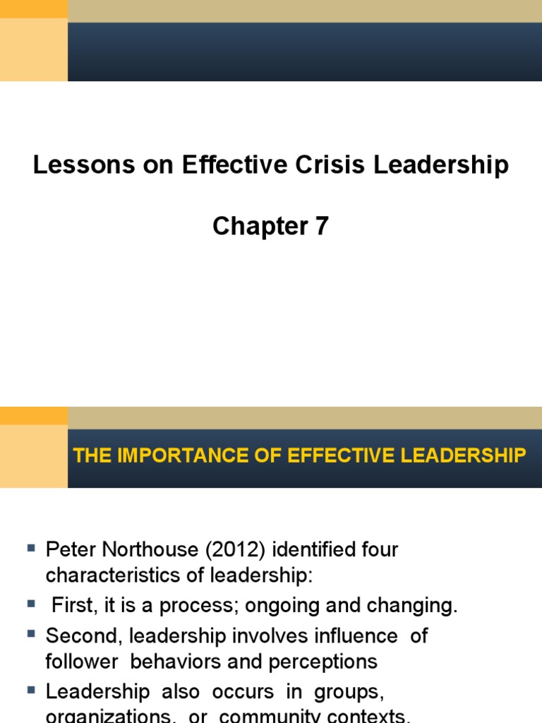Mcm360 Ch07 Lessons On Effective Crisis Leadership | PDF | Leadership ...