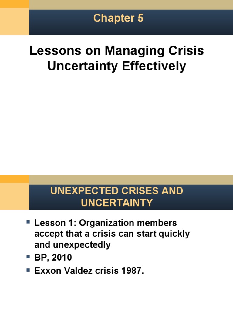 Mcm360 Ch05 Lessons On Managing Crisis Uncertainty Effectively | PDF ...