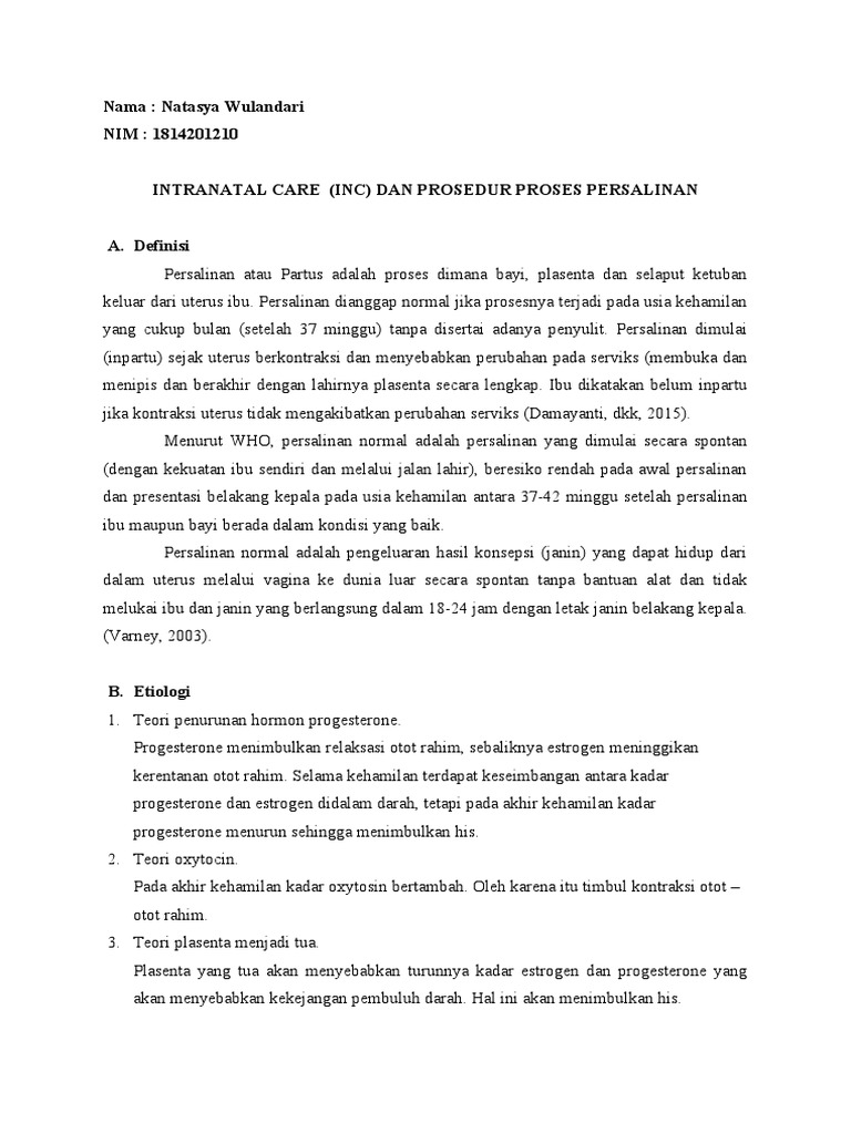 LP Intranatal Care | PDF