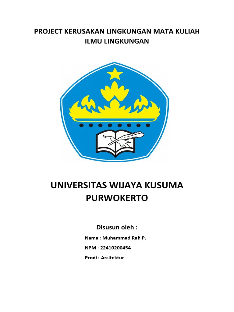 Project Ilmu Lingkungan - Muhammad Rafi 22410200454 | PDF