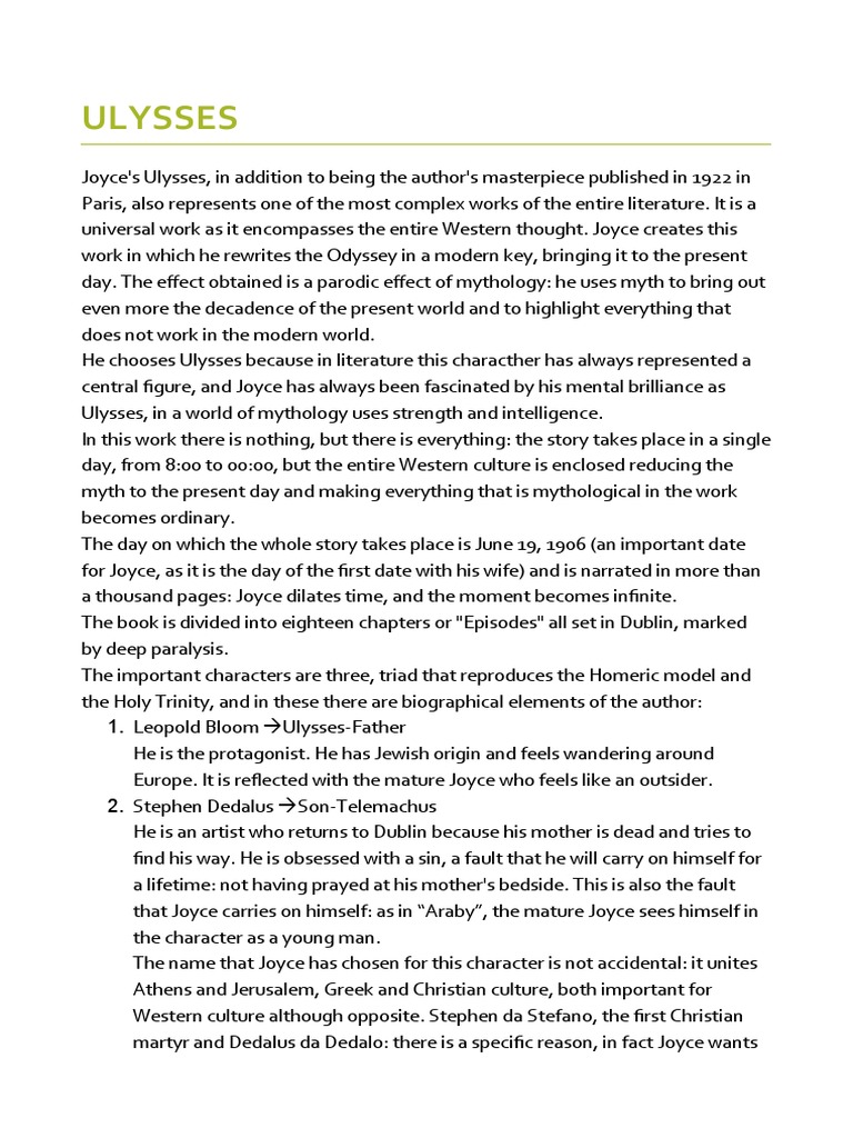 ULYSSES | Download Free PDF | Ulysses (Novel) | James Joyce