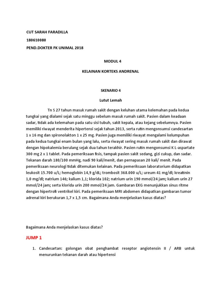 Tutorial 4 Blok 2.5 (Cut Sarah.2018) | PDF