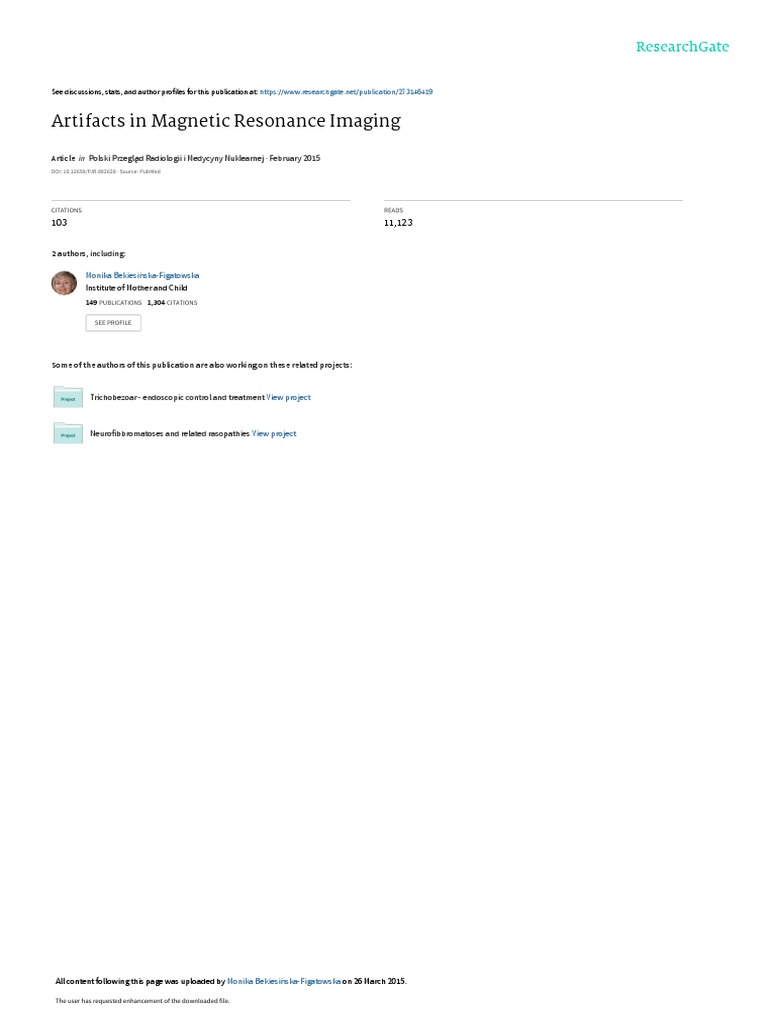 Poljradiol 80 93 | PDF | Magnetic Resonance Imaging | Medical Imaging