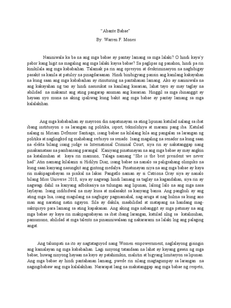 Talumpati Mones | PDF