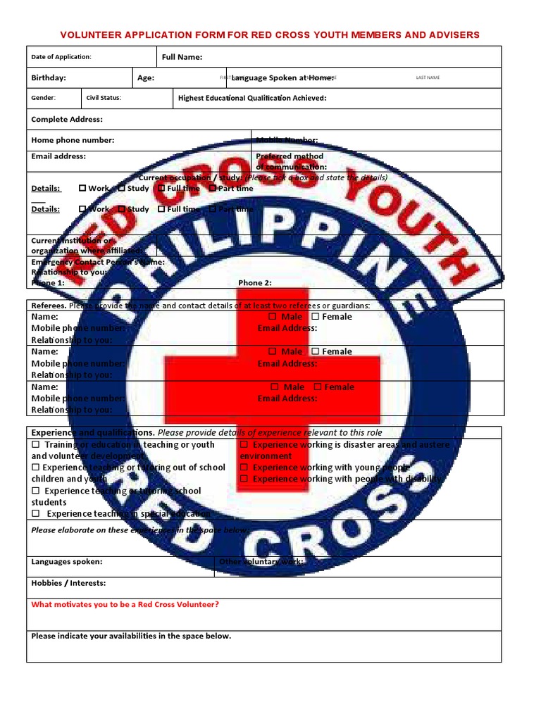 Rcy Form With CPP | PDF | Volunteering | Child Protection