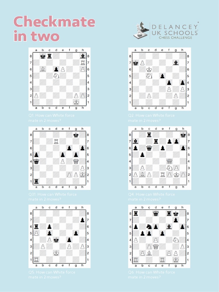 Chess: 2-Move Checkmate Challenges | PDF