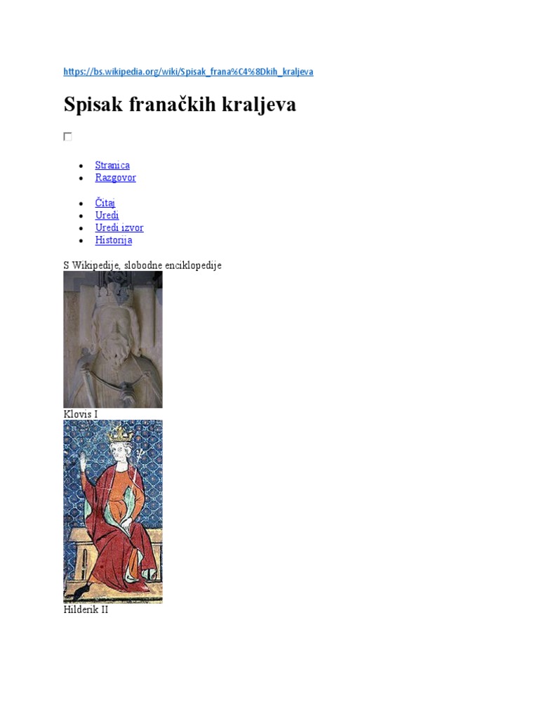 Spisak Franačkih Kraljeva | PDF