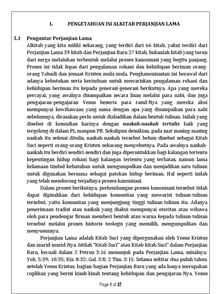 Memperkenalkan Perjanjian Lama Pdf
