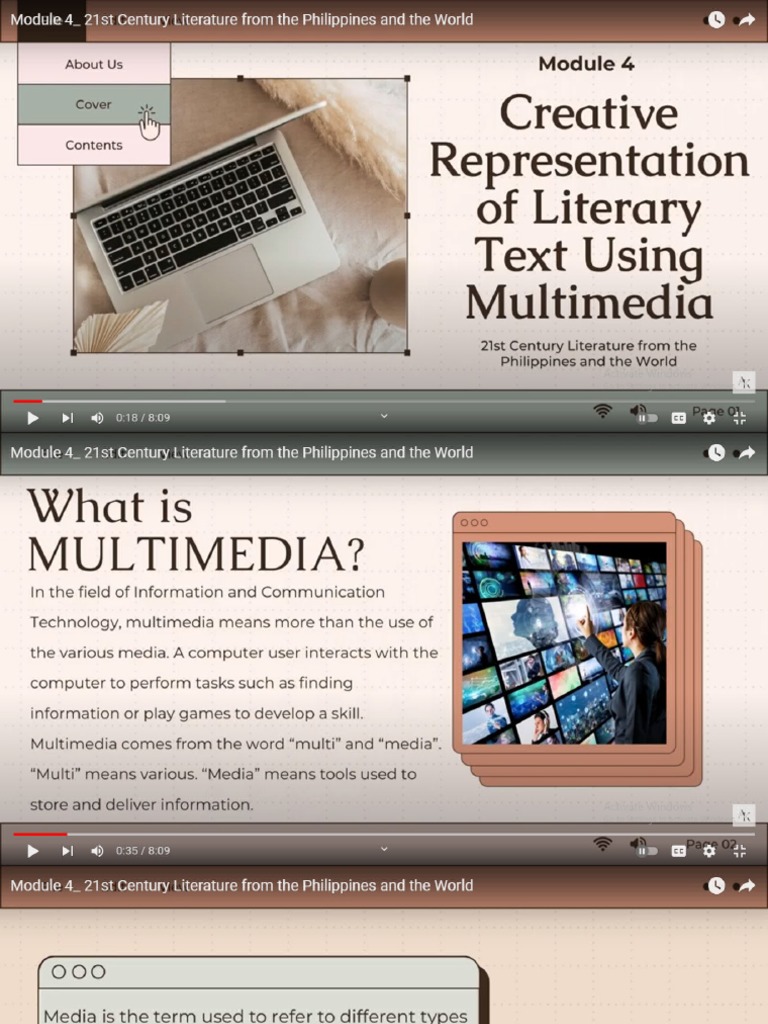 LESSON 4 Creative Representation of Literary Text Using Multimedia | PDF